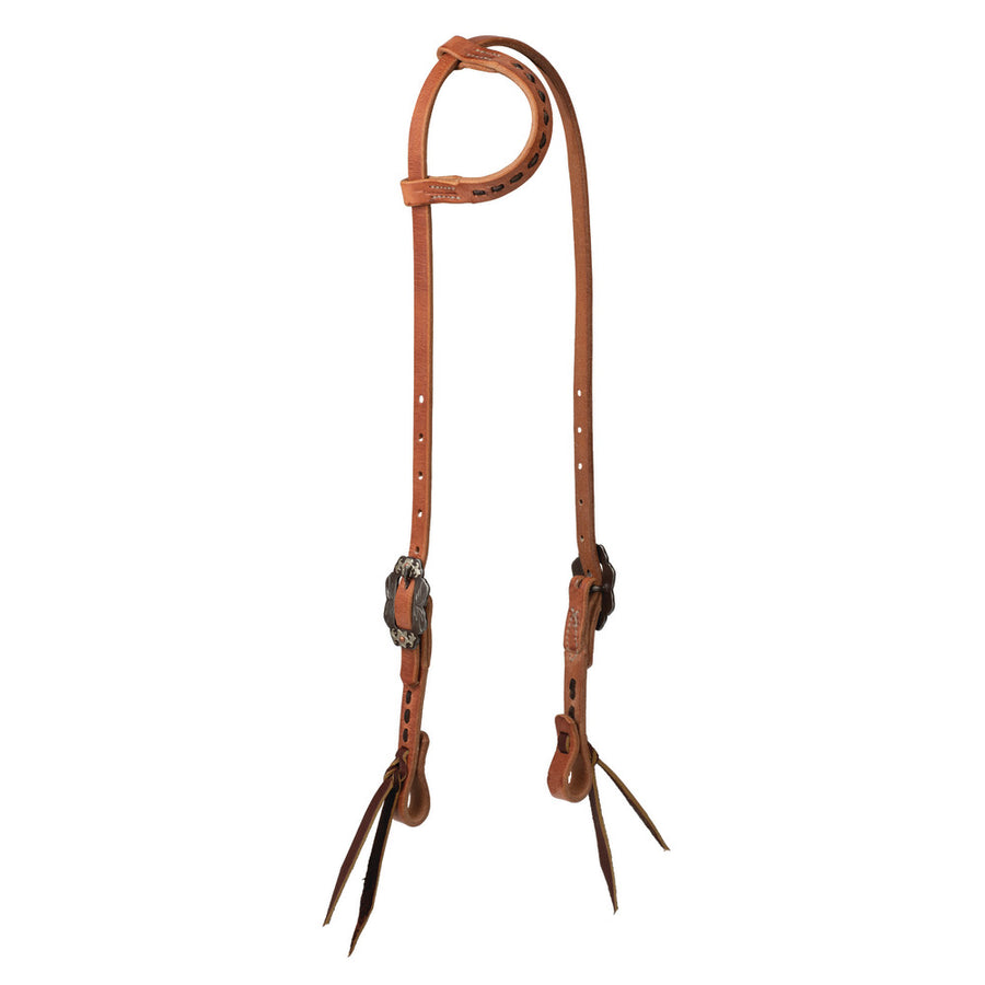 Buckstitch Headstall, Hermann Oak Russet, Dawn Collection - Weaver Equine