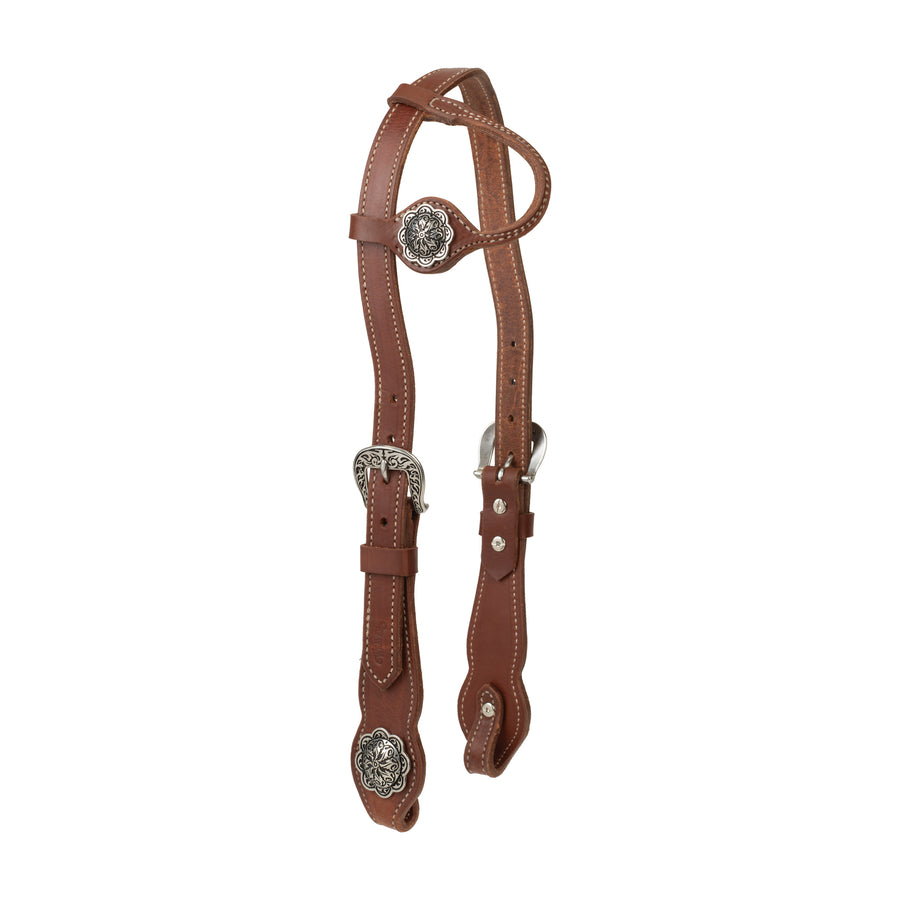 Contoured Sliding Ear Headstall - Weaver Equine