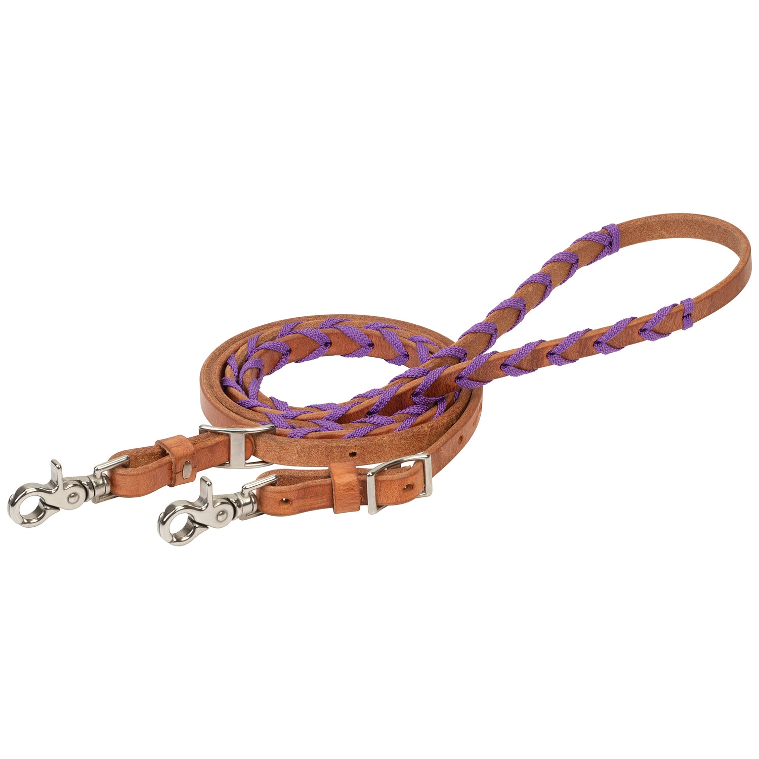 Laced Barrel Rein with Polyester Shoe Lacing, 5/8" x 8 - Weaver Leather ...
