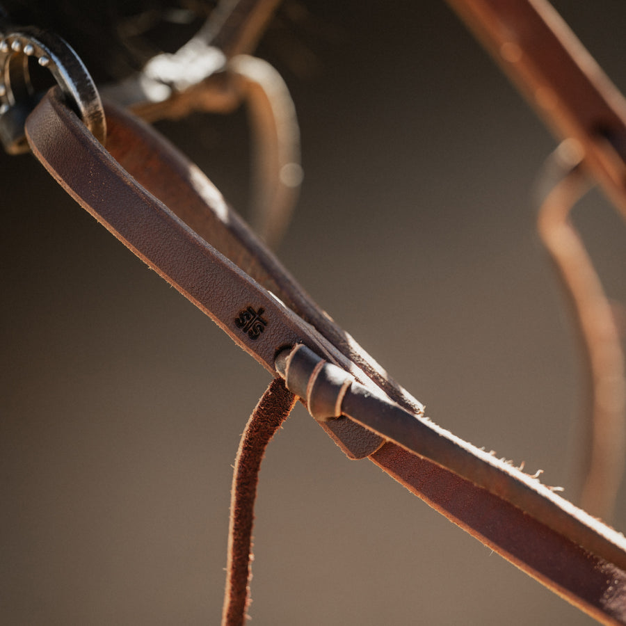 STS Ranch Signature Tack Harness Leather Split Rein, Water Tie Ends, 8 ...