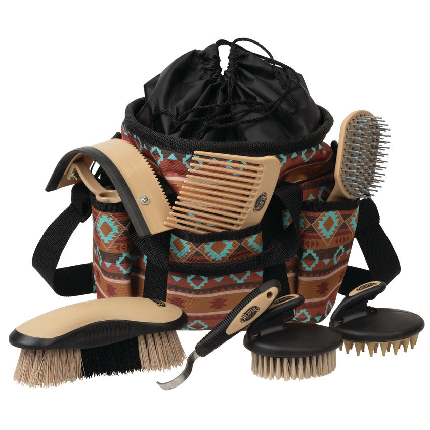 Grooming Kit, Red/Black - Weaver Equine
