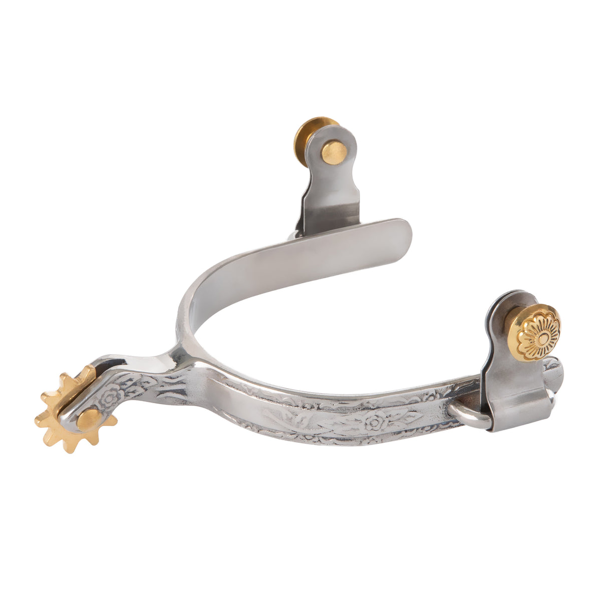 Ladies' Roping Spur with Engraved Band 10-Point Rowel – Weaver Equine