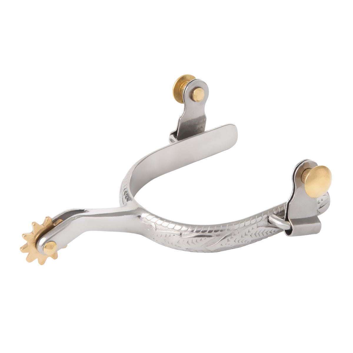 Ladies' Roping Spurs with Engraved Band – Weaver Equine