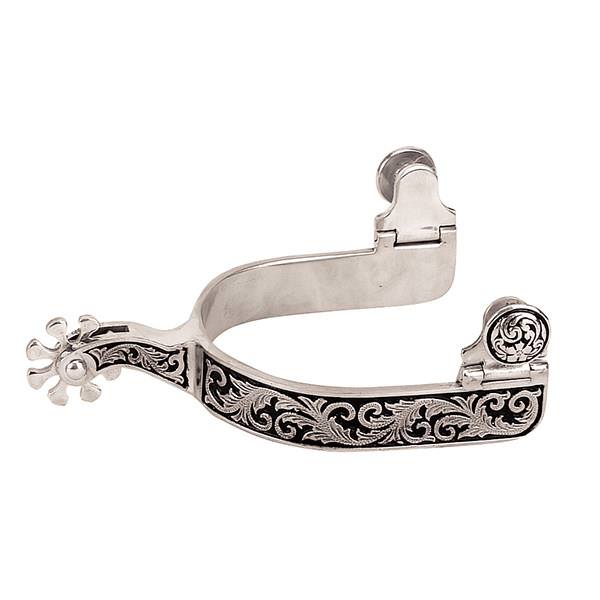 Mens Spurs with Engraved Band and Black Background - Weaver Leather ...