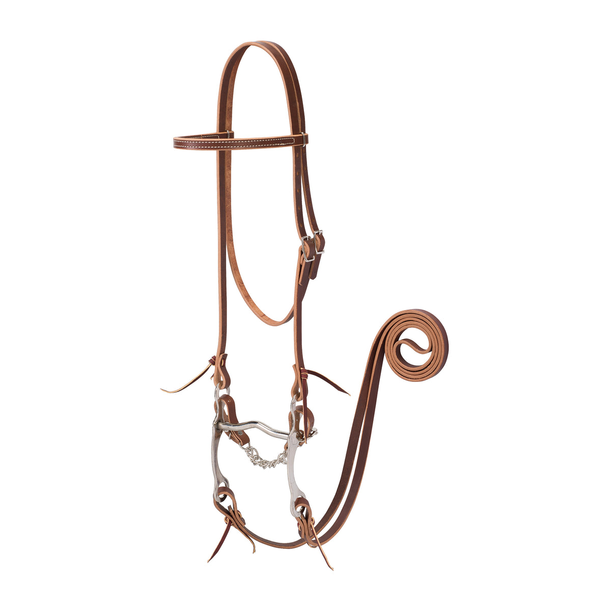 Harness Leather Browband Bridle with Single Cheek Buckle – Weaver Equine