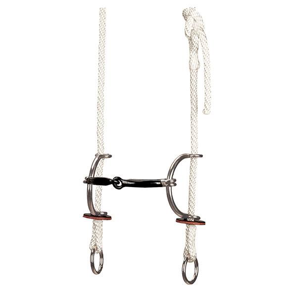 Gag Bridle with Smooth Sweet Iron Snaffle Sliding Bit - Weaver Equine