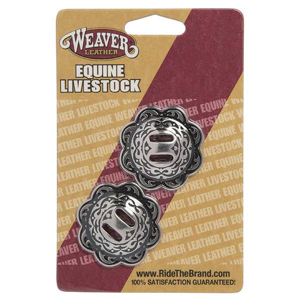 Horse Shoe Brand Conchos With Slots 1-3/4 Silver Finish – Weaver Equine