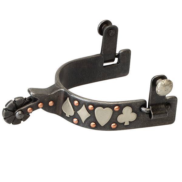 Mens Spur with Card Suit Design - Weaver Equine