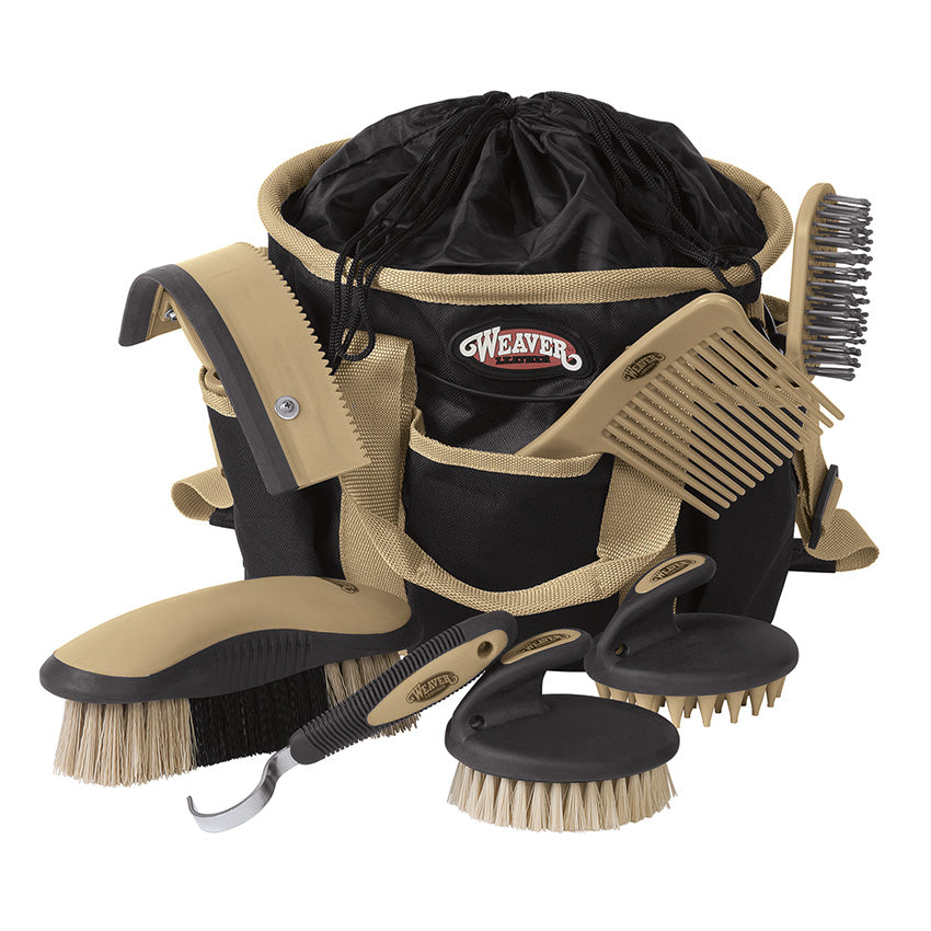 Grooming Kit, Red/Black - Weaver Equine