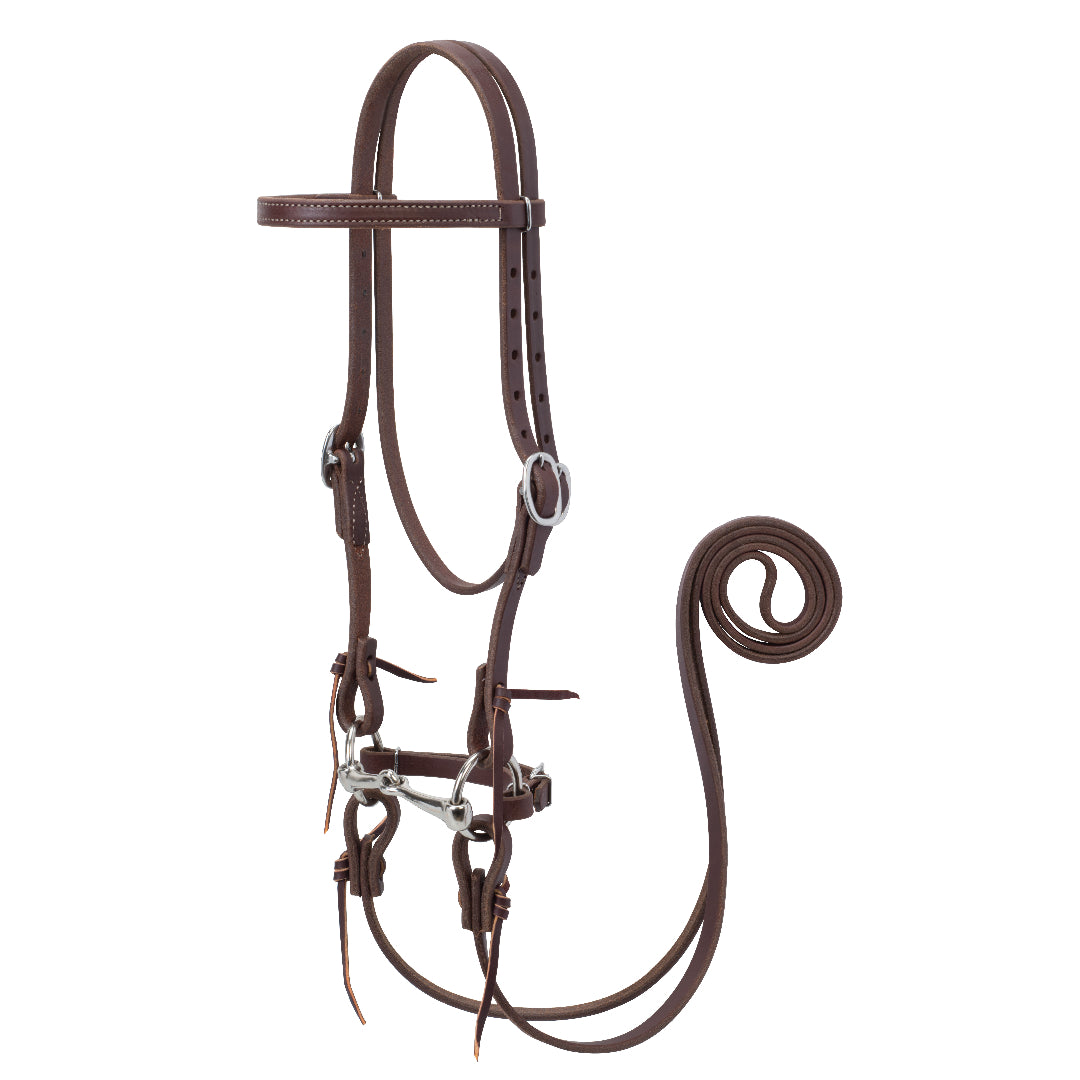 Working Tack Bridle, 4-1/4" Snaffle Mouth Bit - Weaver Equine